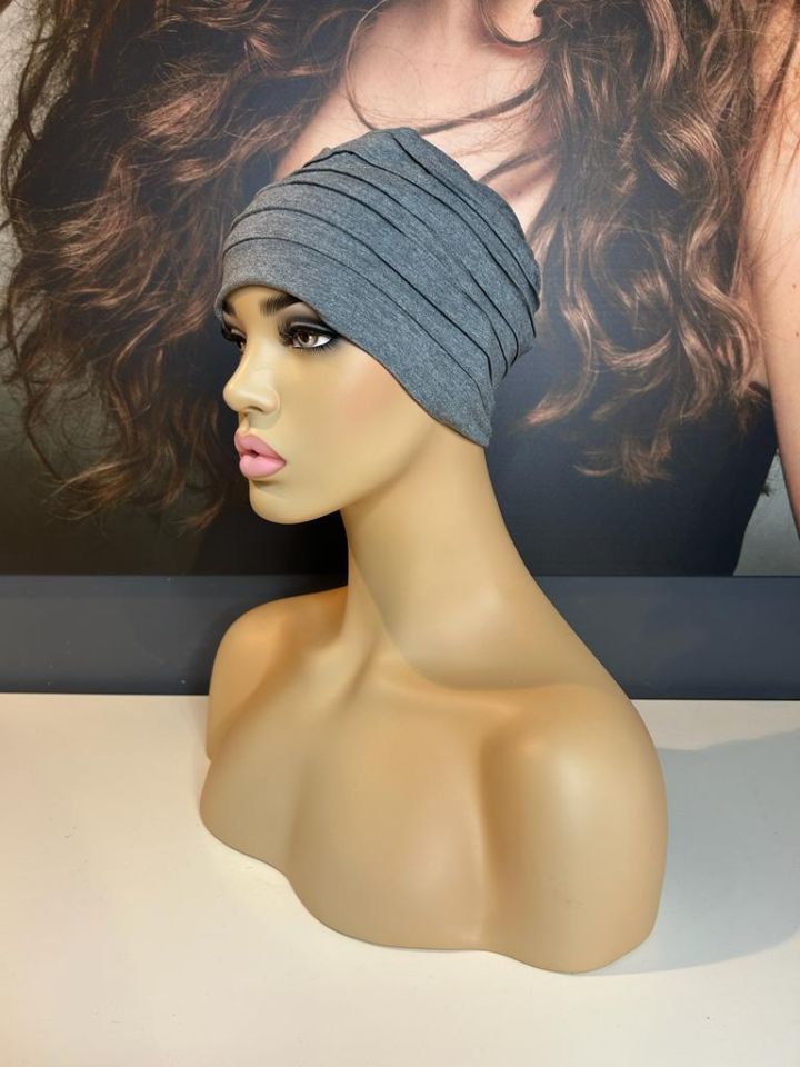 LIGHT GREY BAMBOO TURBAN